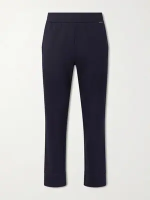 Moncler Tapered Stretch-cotton Jersey Sweatpants - Blue