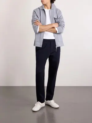 Moncler Tapered Stretch-cotton Jersey Sweatpants