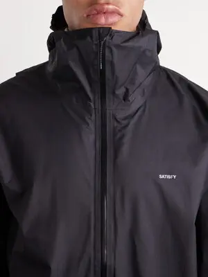 Satisfy Rain Fly Hooded Logo-printed Pertex® Shield Air Jacket