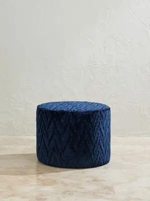 Missoni Fossile Plush-jacquard Pouf - Blue