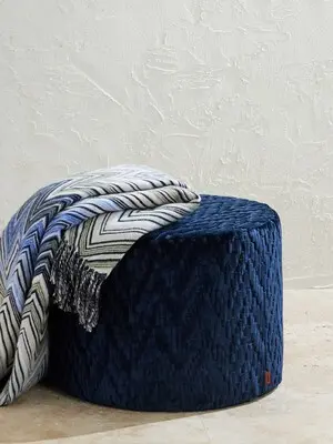 Missoni Fossile Plush-jacquard Pouf
