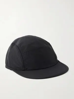 DISTRICT VISION Mesh-trimmed Recycled-shell Cap - Black