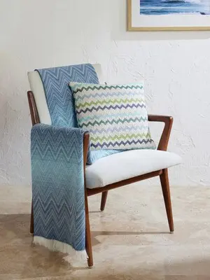 Missoni Timmy Fringed Striped Wool Throw