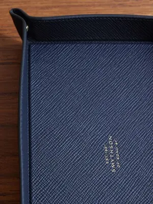 Smythson Panama Cross-grain Leather Trinket Tray