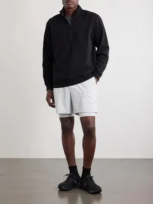 Lululemon Steady State Cotton-blend Jersey Half-zip Sweatshirt