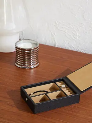Smythson Travel Tray Leather Jewellery Box
