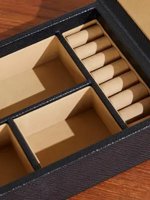 Smythson Travel Tray Leather Jewellery Box