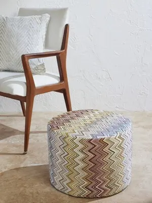 Missoni Jarris Striped Cotton Pouf
