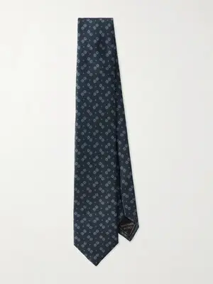 Brioni 8cm Silk-jacquard Tie - Blue