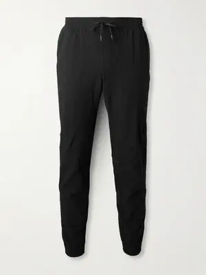 Lululemon Licence To Train Tapered Stretch Recycled Waffle-knit Joggers - Black