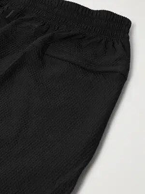 Lululemon Licence To Train Tapered Stretch Recycled Waffle-knit Joggers - Black