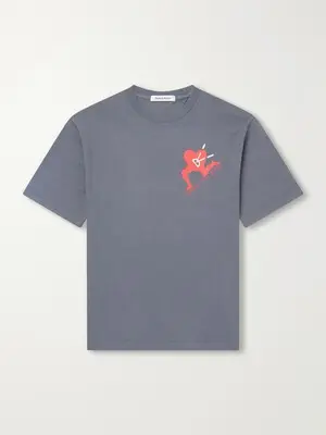 DISTRICT VISION California Printed Cotton-jersey T-shirt - Gray