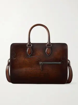 Berluti Un Jour Mini Venezia Leather Briefcase - Brown