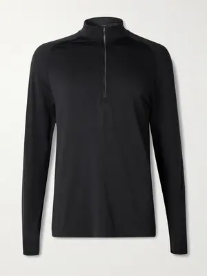 Lululemon Metal Vent Tech 2.5 Slim-fit Stretch-jersey Half-zip Top - Black