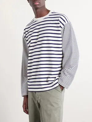 REMI RELIEF Striped Cotton-jersey T-shirt