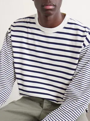 REMI RELIEF Striped Cotton-jersey T-shirt