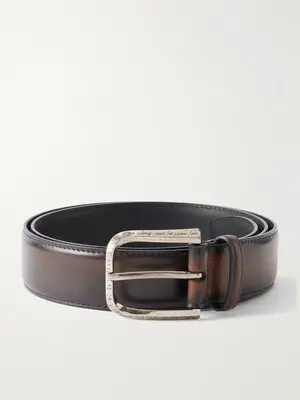 Berluti Venezia Leather Belt - Brown
