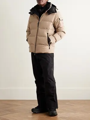 Moncler Montgetech Logo-appliquéd Quilted Stretch-nylon Hooded Down Ski Jacket