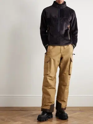 Moncler Jersey-trimmed Polartec® High Loft Half-zip Sweatshirt