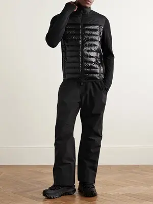 Moncler Panelled Quilted Shell And Power Stretch™ Pro Down Jacket