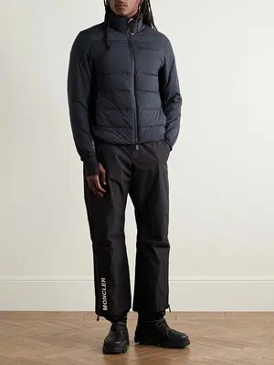 Moncler Araripe Stretch-jersey Trimmed Quilted Down Ski Jacket