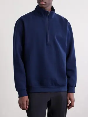 Lululemon Steady State Cotton-blend Jersey Half-zip Sweatshirt