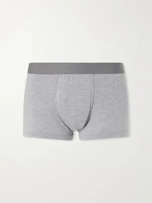 Zimmerli Cozy Comfort Stretch Modal-blend Boxer Briefs - Gray