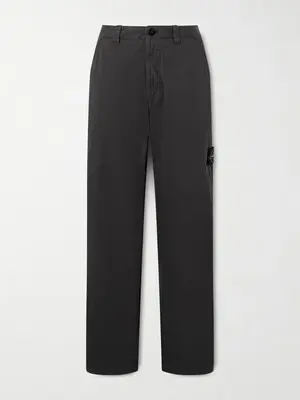 Stone Island Straight-leg Econyl® Trousers - Gray