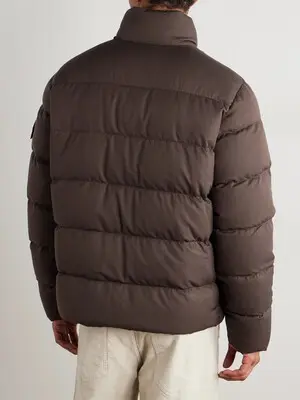 Stone Island Ghost Garment-dyed Quilted Virgin Wool-twill Down Jacket