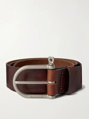 BLEU DE CHAUFFE 3.5cm Manille Leather Belt