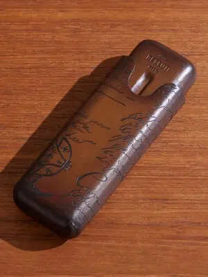 Berluti Venezia Leather Cigar Case - Brown