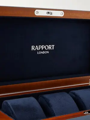 RAPPORT LONDON Heritage Lacquered Cedar 4-piece Watch Box