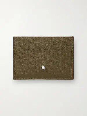 Montblanc Sartorial Cross-grain Leather Cardholder - Green