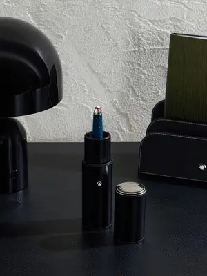 Montblanc Meisterstück Leather And Silver-tone Pen Pouch