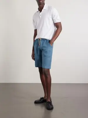 Kiton Drawstring Linen Shorts