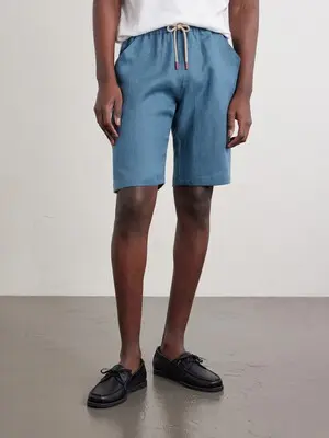 Kiton Drawstring Linen Shorts
