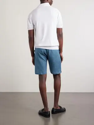 Kiton Drawstring Linen Shorts