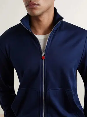 Kiton Cotton And Silk-blend Zip-up Sweater