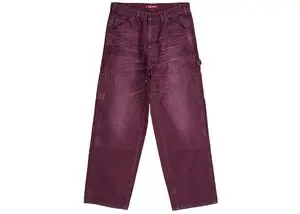 Supreme Worn Double Knee Painter Pant - Red