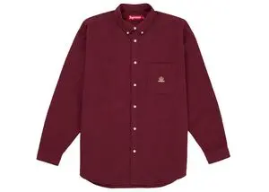 Supreme Loose Fit Flannel Oxford Shirt - Red