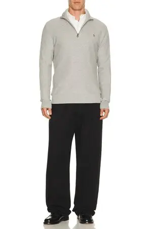 Polo Ralph Lauren Cotton 1/2 Zip Pullover Sweater In Grey - Andover Heather