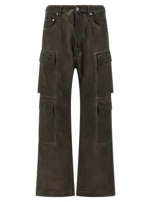 Rick Owens Double Cargo Jeans' Pants - Gray