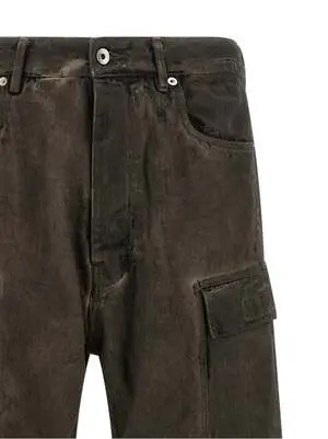 Rick Owens Double Cargo Jeans' Pants - Gray