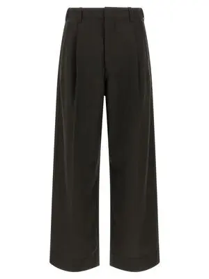 LEMAIRE Single Pleat' Pants - Brown