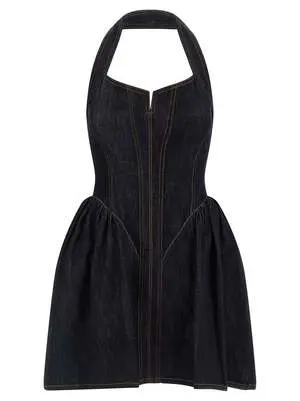 SELF-PORTRAIT Denim Dress - Blue