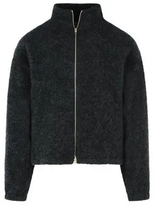 JIL SANDER Lava Stone Wool Fleece Sweatshirt - Gray
