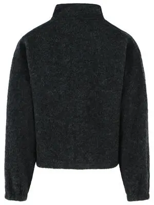JIL SANDER Lava Stone Wool Fleece Sweatshirt - Gray