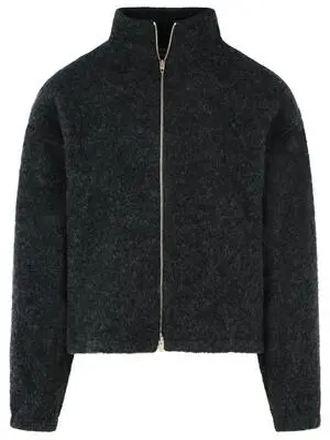 JIL SANDER Lava Stone Wool Fleece Sweatshirt - Gray
