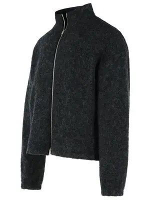JIL SANDER Lava Stone Wool Fleece Sweatshirt - Gray