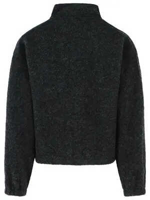 JIL SANDER Lava Stone Wool Fleece Sweatshirt - Gray